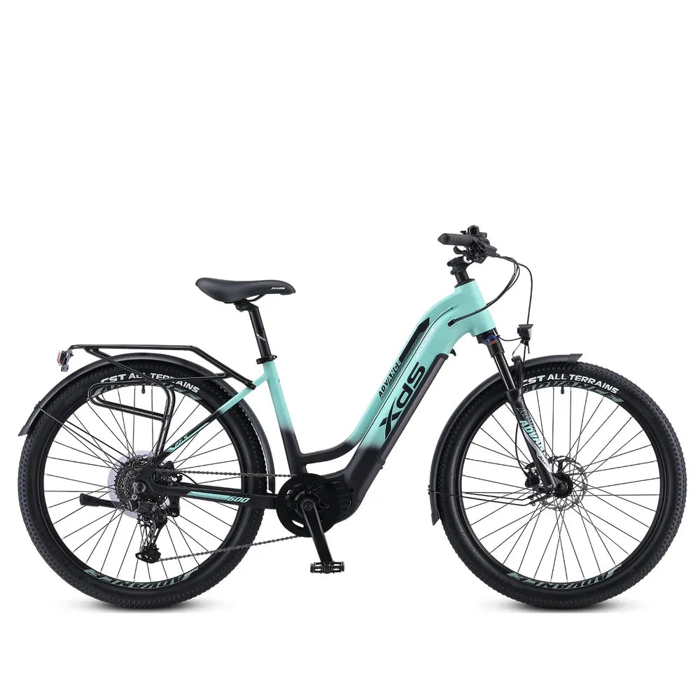 XDS Advance 600 Step Through Electric Mountain Bike - Black Green – bikes.com.au