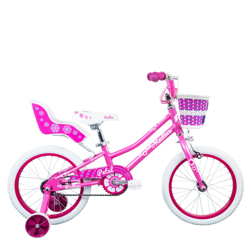 Radius Petal AL 16" Kids' Bike - Pink/White/Dark Pink – bikes.com.au