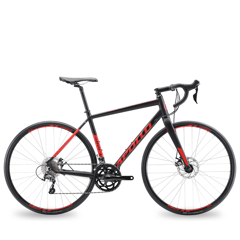 Apollo Giro 20 Road Bike - Matt Black / Red – bikes.com.au